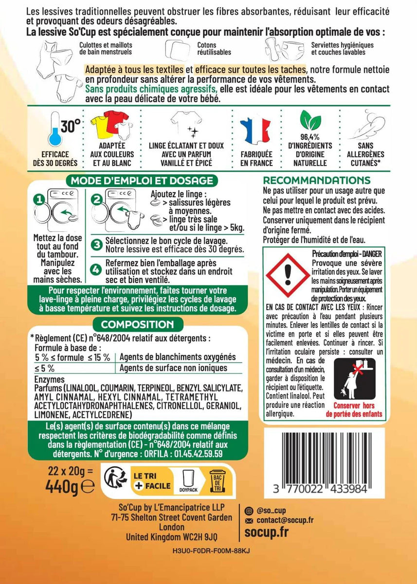 Lessives en dosettes à la vanille - So Cup – Les cotons de Romane ...